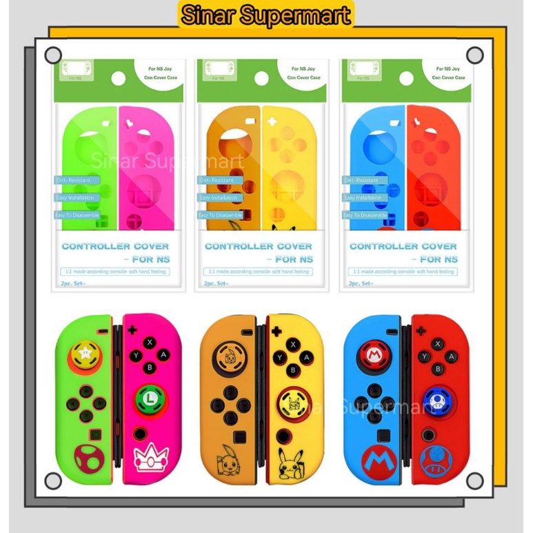 Nintendo Switch Joycon Cover Analog Cap Set Silicone Protective Cover ...