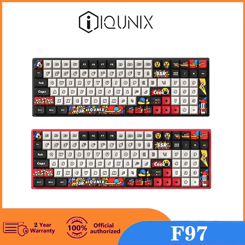 Iqunix F97 Graffiti Diary Wireless Bluetooth Mechanical Keyboard Hot Swap RGB Backlight Keyboard ...
