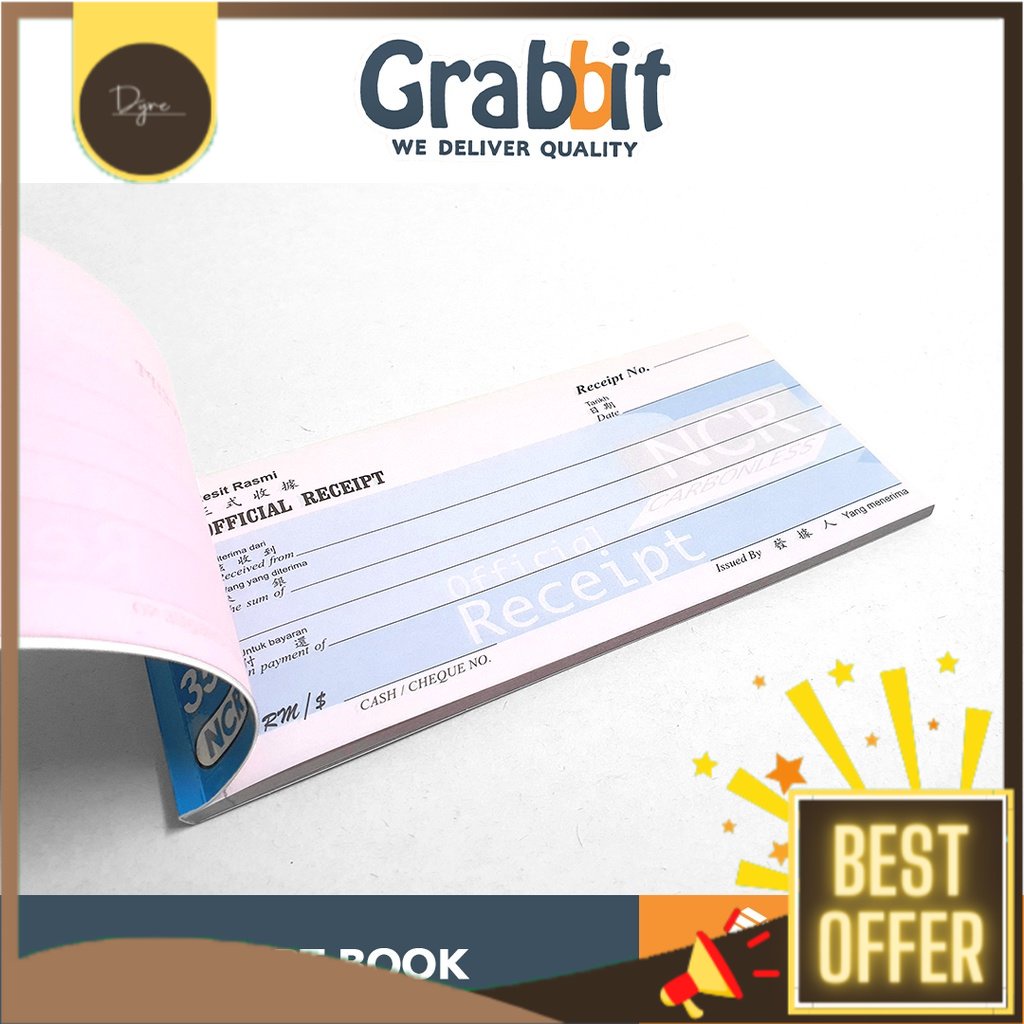 Buku Resit Receipt Book Official Receipt Book NCR Carbonless 2ply ...