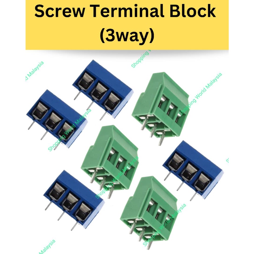 PCB Screw Terminal Block (3 way) | Shopee Malaysia