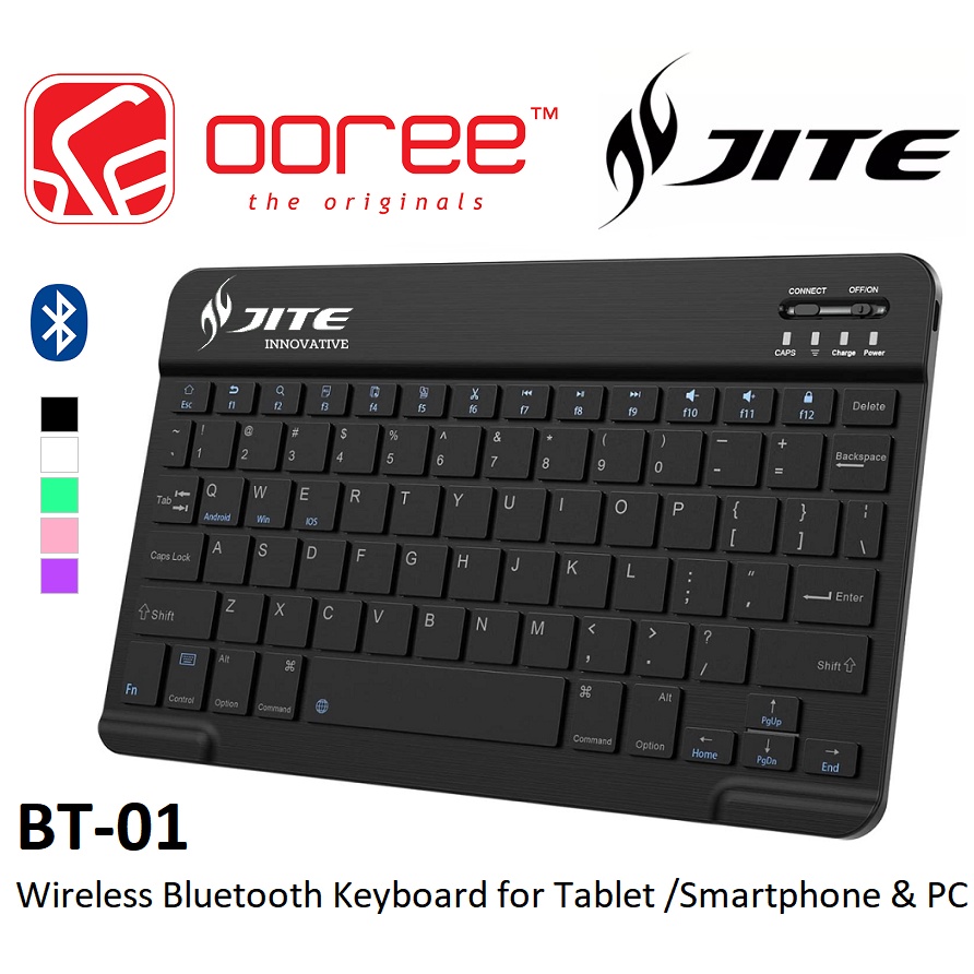 JITE BT-01 BT01 ULTRA SLIM RECHARGEABLE WIRELESS BLUETOOTH KEYBOARD FOR ...