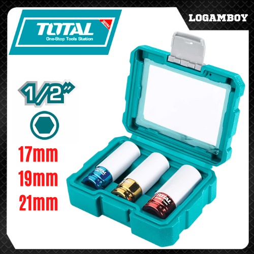 Total Lug Nut Socket Set Non-Marring Socket 1/2" (3 Pcs) THMLNS031 Buka ...