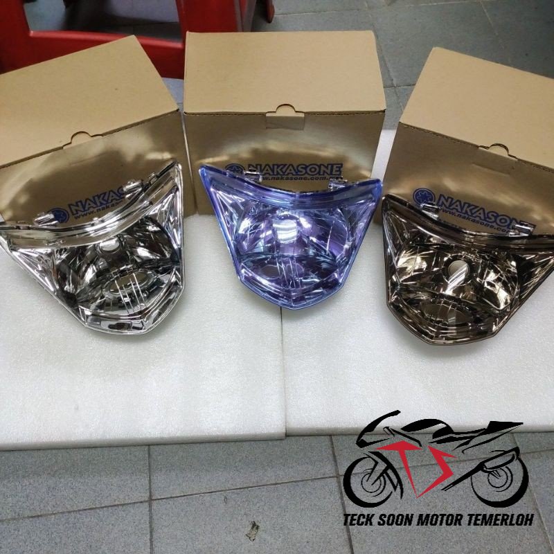 Head lamp lampu depan yamaha lc135 v1 lc135v1 clear blue smoke tinted TBM | Shopee Malaysia