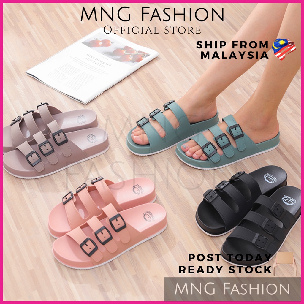 MONIGA - Koleksi Baru Sandal Perempuan | Buckle Straps Design Women ...