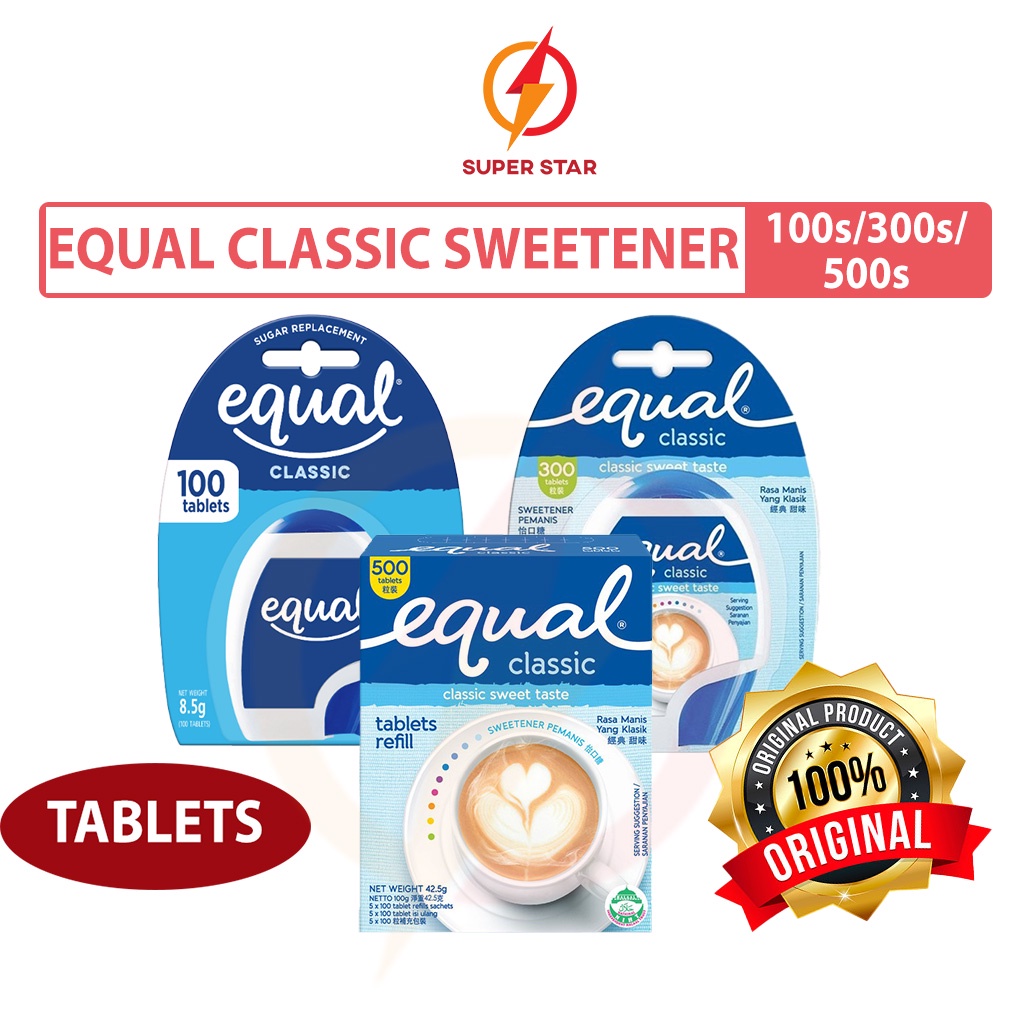 Equal Classic Sweetener Tablets 100s/300s/500s | Shopee Malaysia