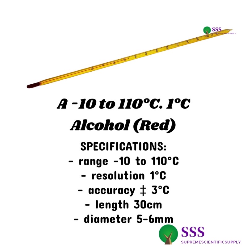🔥[Ready stock]🔥Laboratory Thermometer (Alcohol/Mercury) | Shopee Malaysia