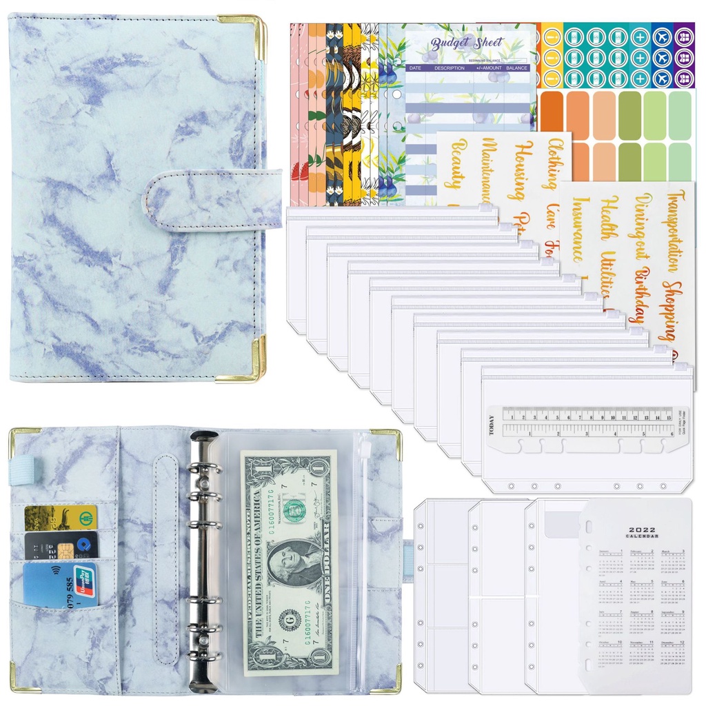 Cash Planner Set Marble Design Cover for Budget Saving Plan | Shopee ...