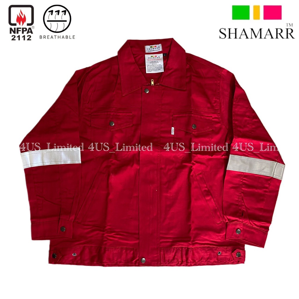 SHAMARR FIRE RETARDANT WORKING JACKET & PANTS NFPA2112 (FR) RED | PPE ...