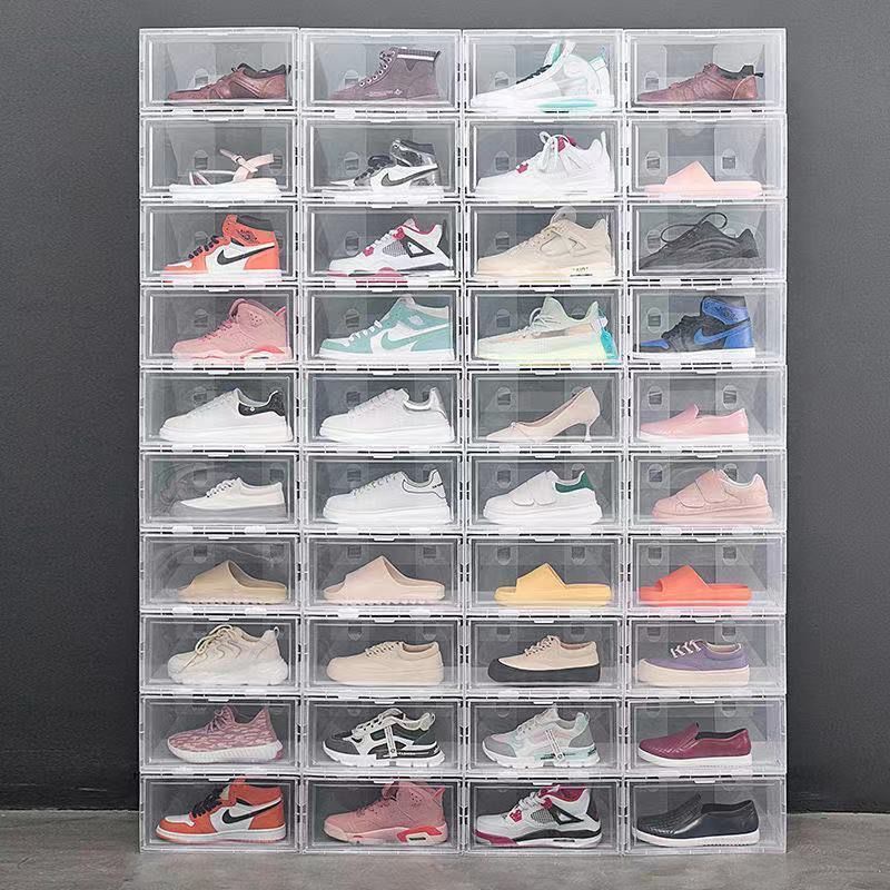 CS_ Large Stackable Interlock Side Open Side View Shoe Box Storage ...