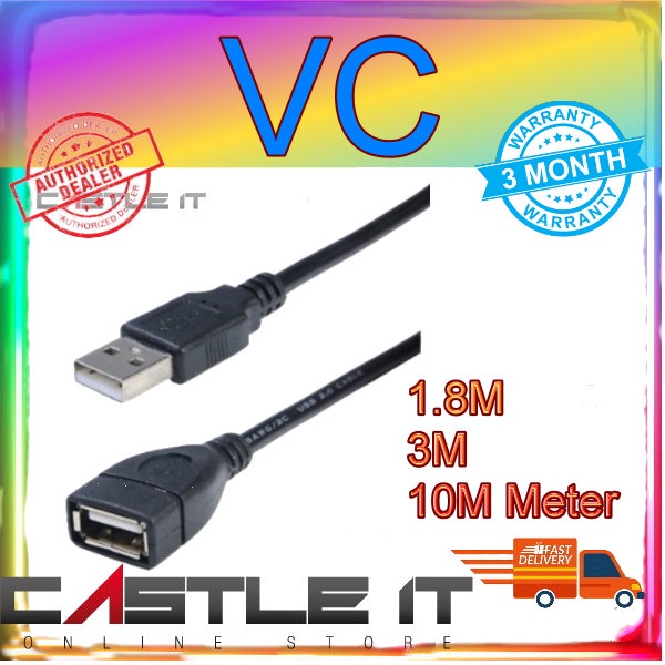 VC Cable USB2 Extension USB A Male to USB A Female USB 2.0 1.8M 3M 10M ...