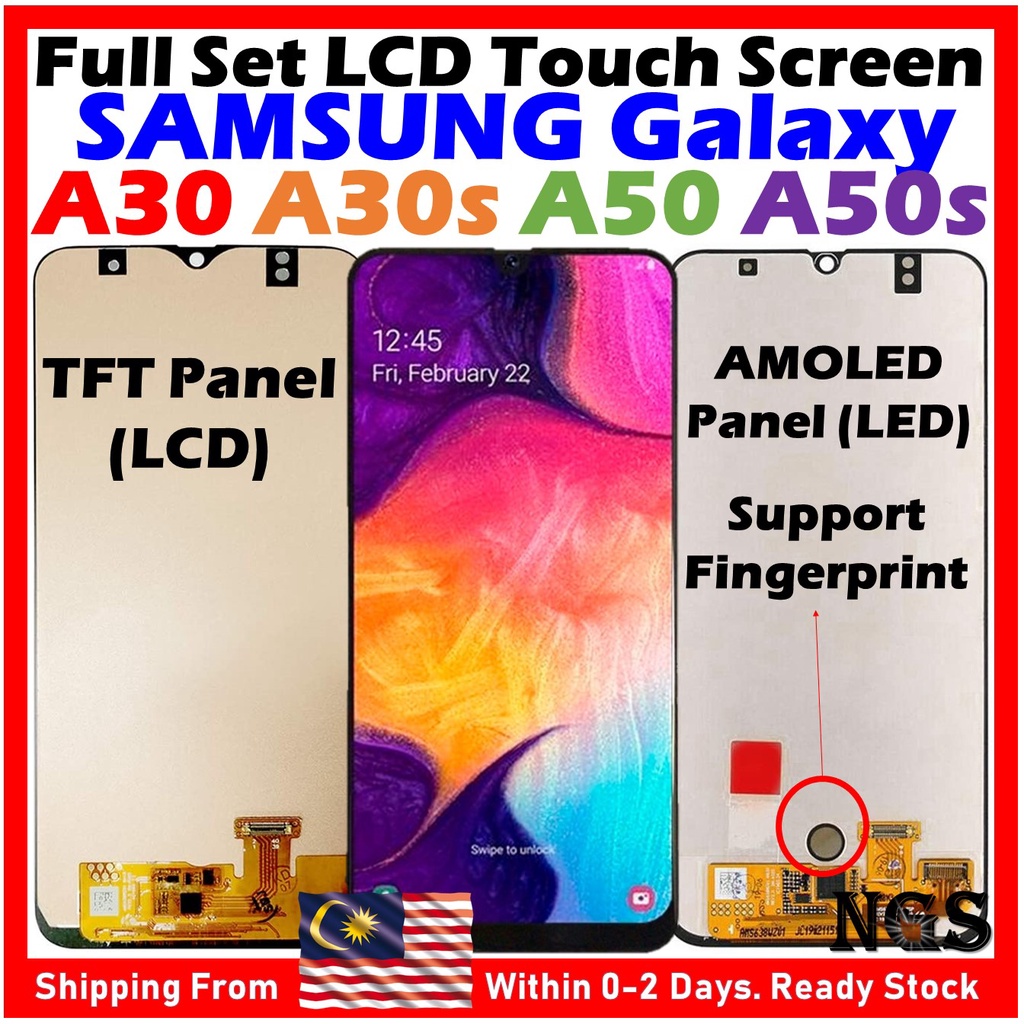 (+Frame) AMOLED Full Set LCD Touch Screen Compatible For SAMSUNG Galaxy A30 / SAMSUNG A30s ...