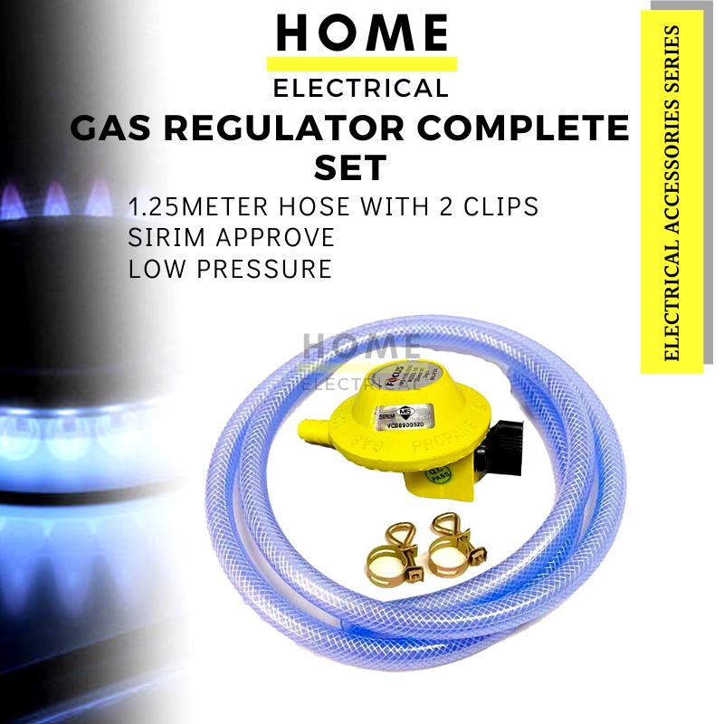 Low Pressure Gas Regulator Complete Set With Hose Set / Kepala Gas Pipe ...