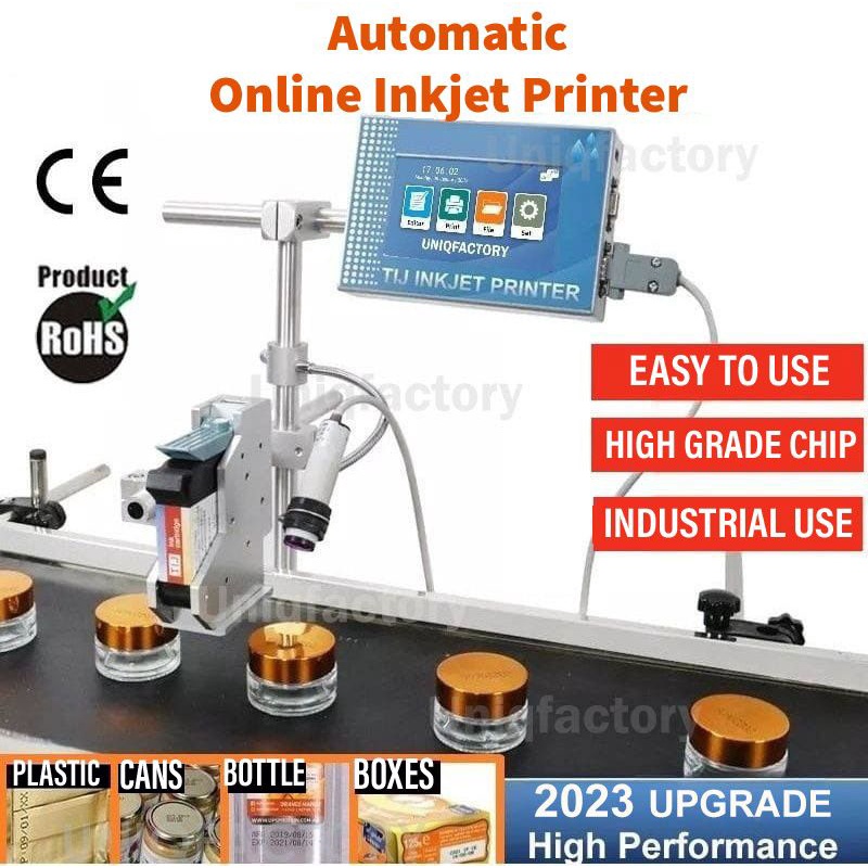 Automatic Online Inkjet Printer Conveyor Belt Expiry Date Auto Line Production Printing Coder ...