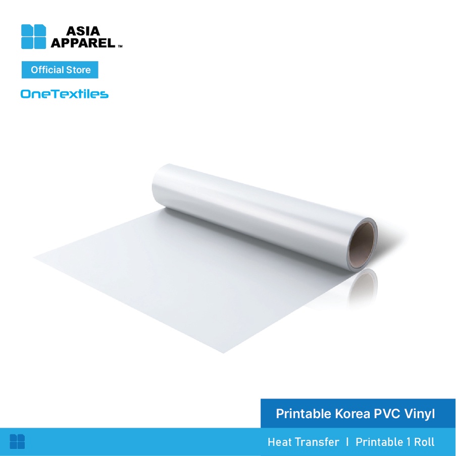 KOREA PRINTABLE PVC Heat Transfer Vinyl for Textiles (White) | Shopee ...