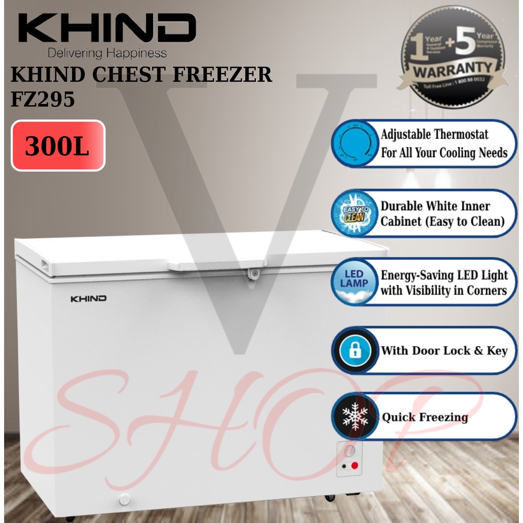 KHIND 300L CHEST FREEZER FZ295 | Shopee Malaysia