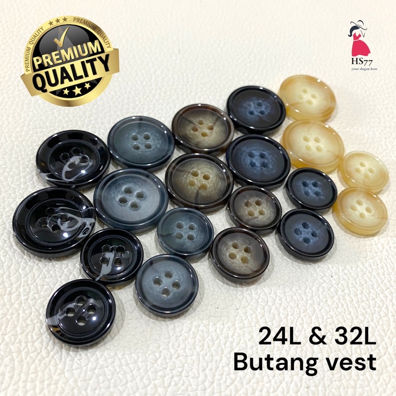 [ 24L & 32L ] Butang vest/ butang kot/ coat button/ vest button ...