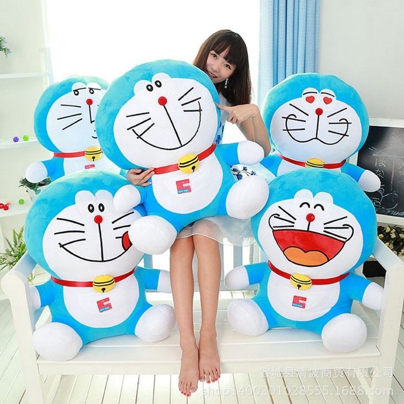 25/50cm/70cm Doraemon Cartoon Cute Plush Toy Baby Kids Doll Mainan Anak ...