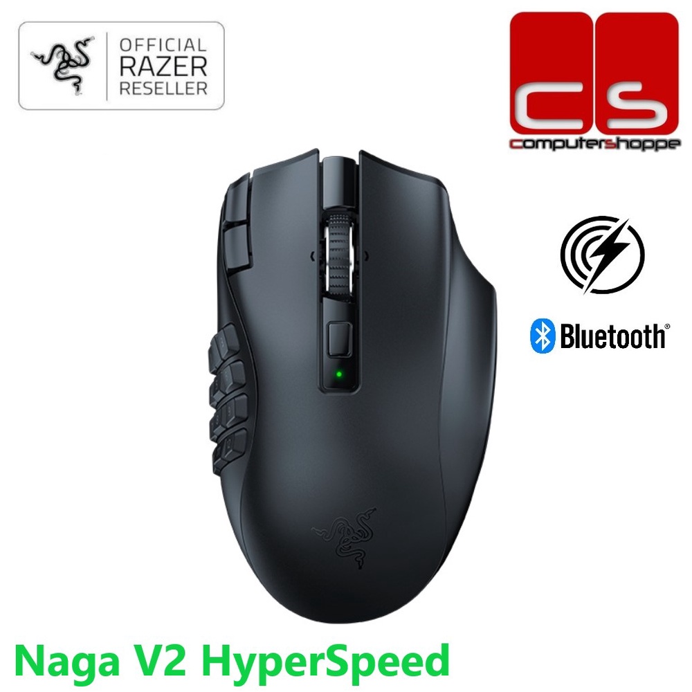 Razer Naga V2 HyperSpeed Ergonomic Wireless MMO Gaming Mouse | Shopee ...