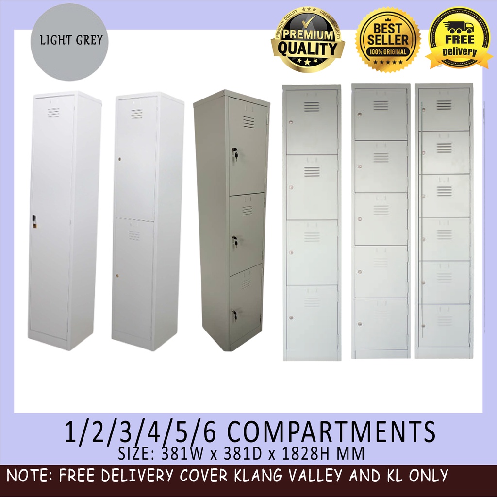 1/2/3/4/5/6 Compartments Steel Locker | Metal Cabinet | Staff Wardrobe ...
