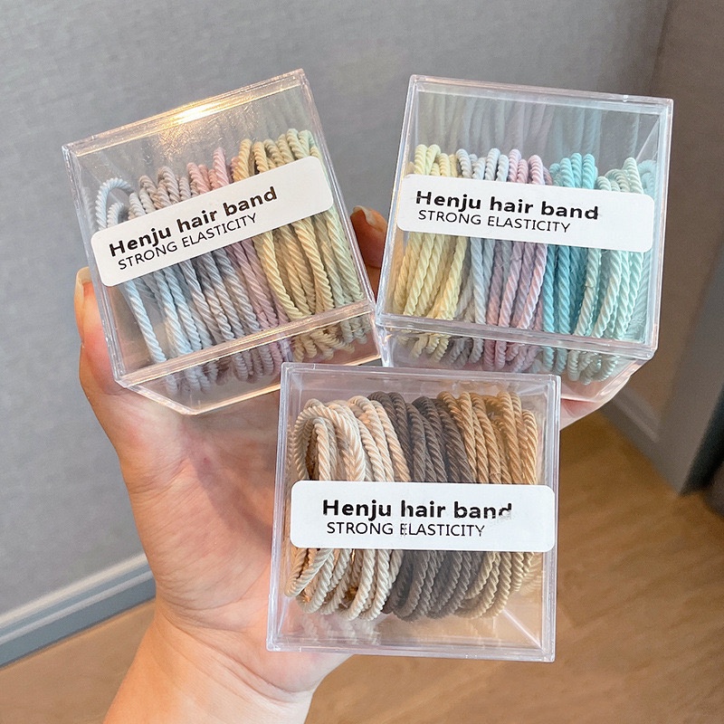 LMLTOP Lameila Rainbow Henju Hair Band 1 Box 50 piece (Strong ...