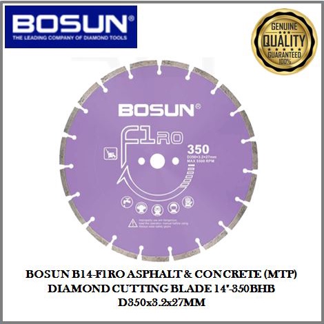 BOSUN B14-F1RO ASPHALT & CONCRETE (MTP) DIAMOND CUTTING BLADE 14 ...