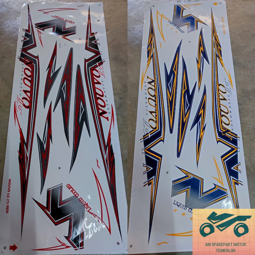 Stiker Sticker body Stripe Cover set (1) Yamaha NouvoLC Nouvo LC by ain | Shopee Malaysia