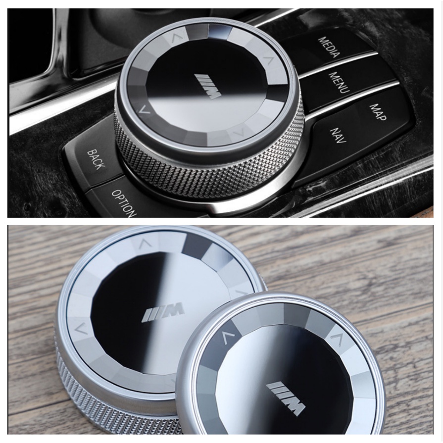 Crystal Car Multimedia Buttons Knob Cover Decorative M for BMW New 3/5 ...