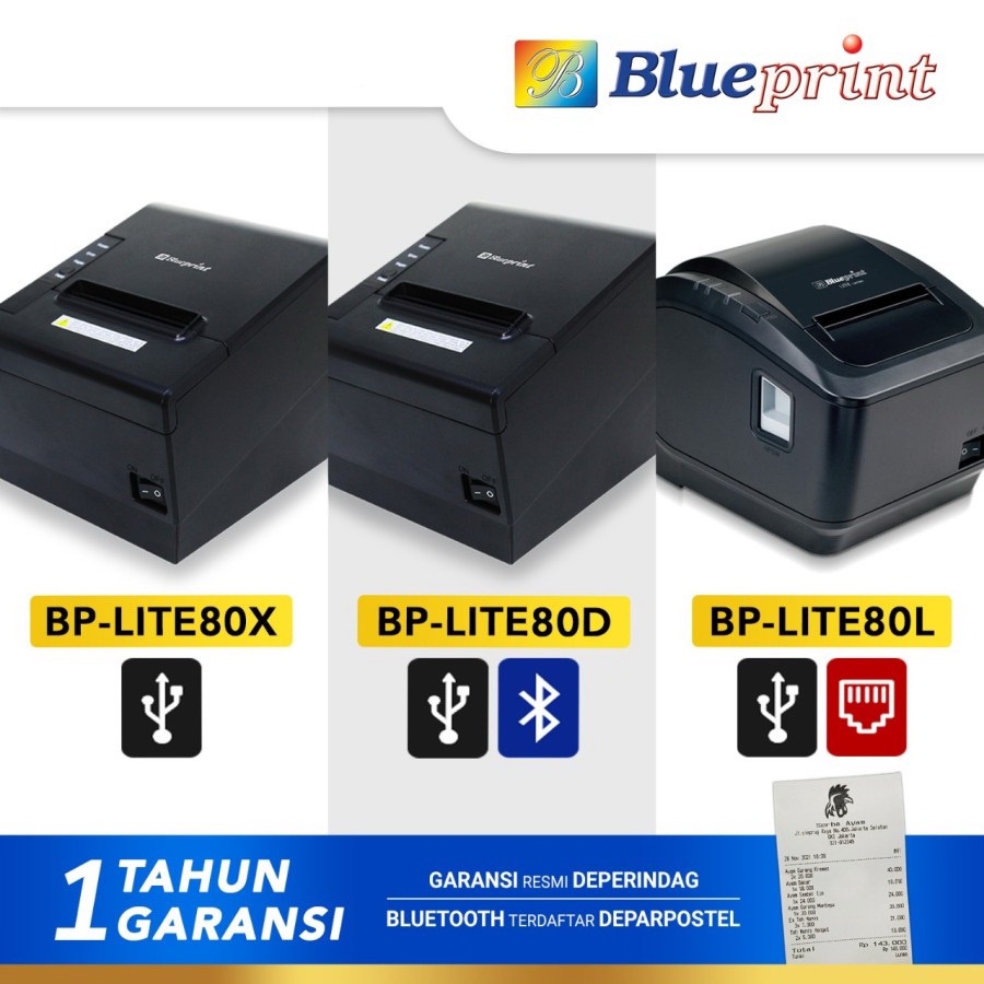 Blueprint Lite 80X USB / 80L LAN / 80D Bluetooth Thermal Cashier ...