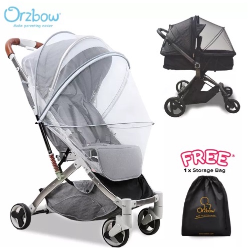 Orzbow Universal Full-covered Mosquito Net Rain Cover for Stroller ...