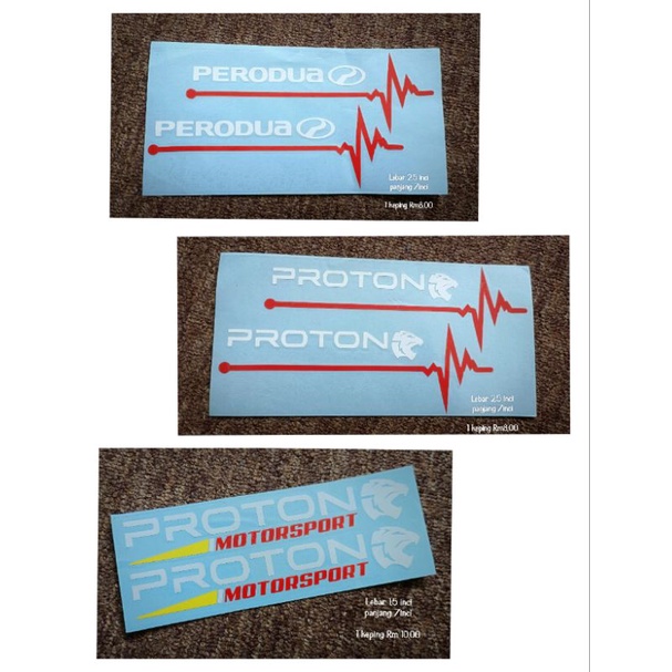 STICKER CERMIN SISI BELAKANG KERETA = PERODUA & PROTON 1 PASANG ...