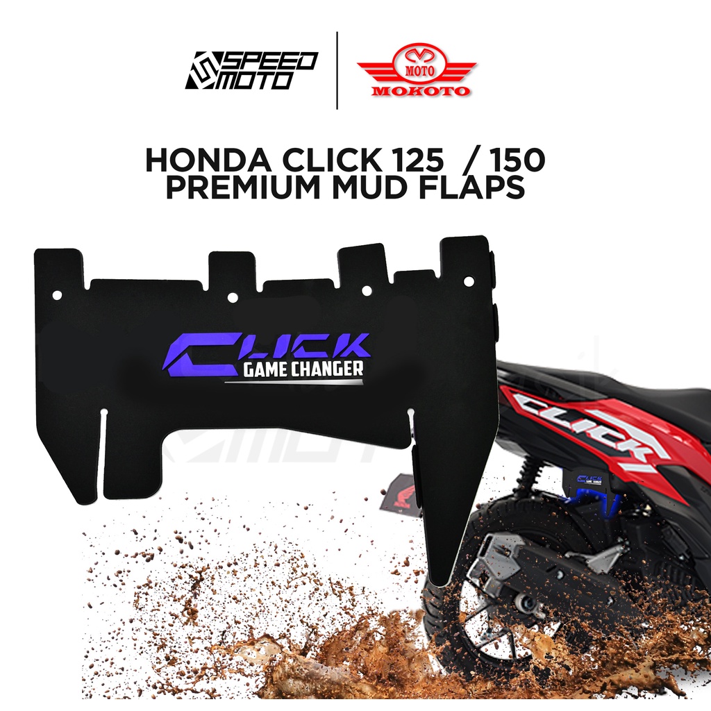 HONDA CLICK 125/150 V2 RUBBER MUD FLAPS COVER / CLICK GAME CHANGER MUD GUARD SPEEDMOTO | Shopee ...