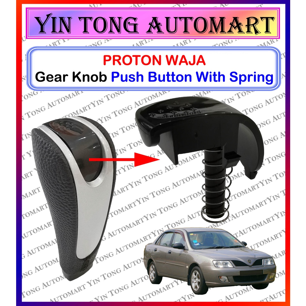 PROTON WAJA AUTO GEAR KNOB PUSH BUTTON WITH SPRING BUTANG TEKAN -- 1Pc ...