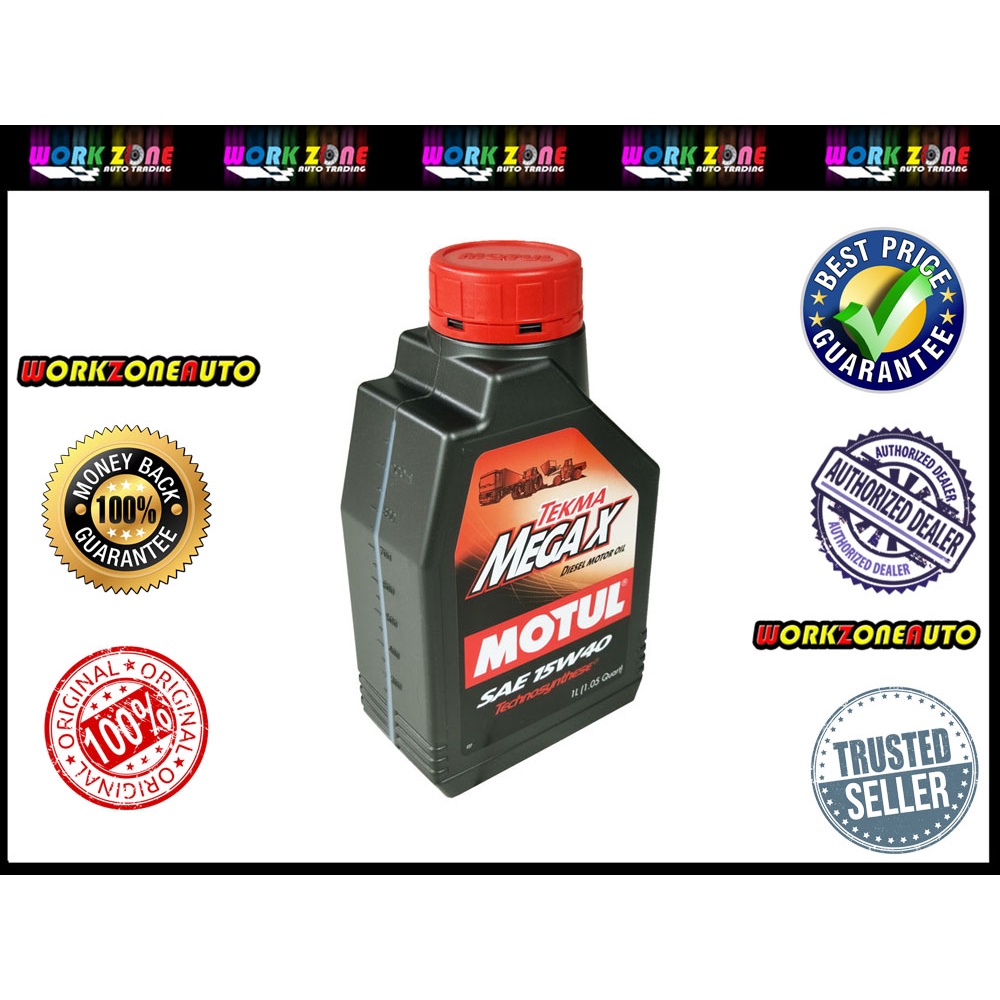 Motul Tekma Mega X Diesel 15W-40 15W40 Semi Synthetic Engine Oil 1L ...