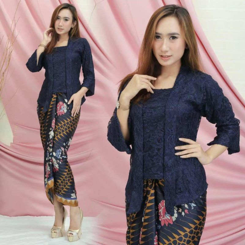 HITAM Kebaya Suits Sleeves 3/4 MIX Skirt Wrapped BATIK Adult Long JUMBO ...