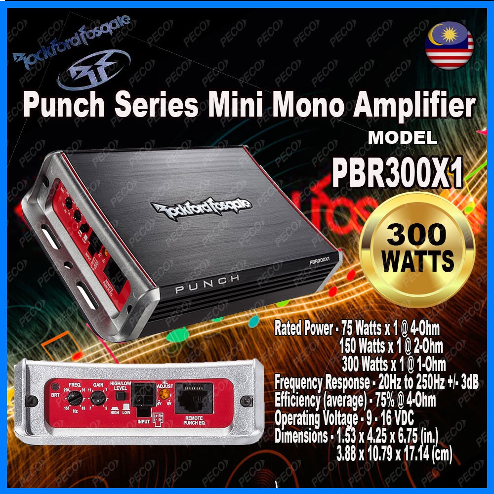 Rockford Fosgate Punch Series Ampilfier Mini Mono / Mini Full Range 4 ...