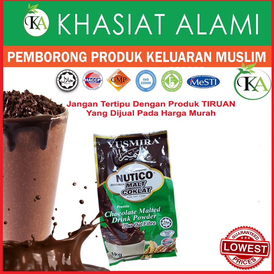 YUSMIRA NUTICO OAT TAMAR KOKO MALT COKLAT 1KG | Shopee Malaysia