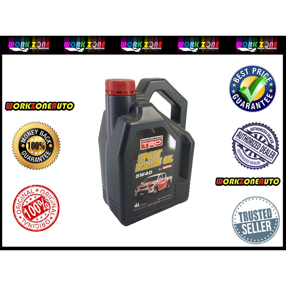 Motul TRD Sport Diesel Turbo 5W-40 5W40 Fully Synthetic Engine Oil 4L ...