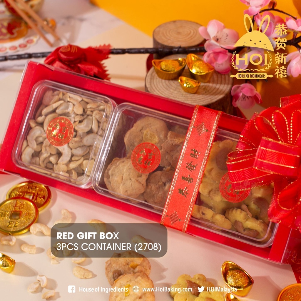 Gold Gift Box 3PCS Container (2708) (Box Only) | Shopee Malaysia