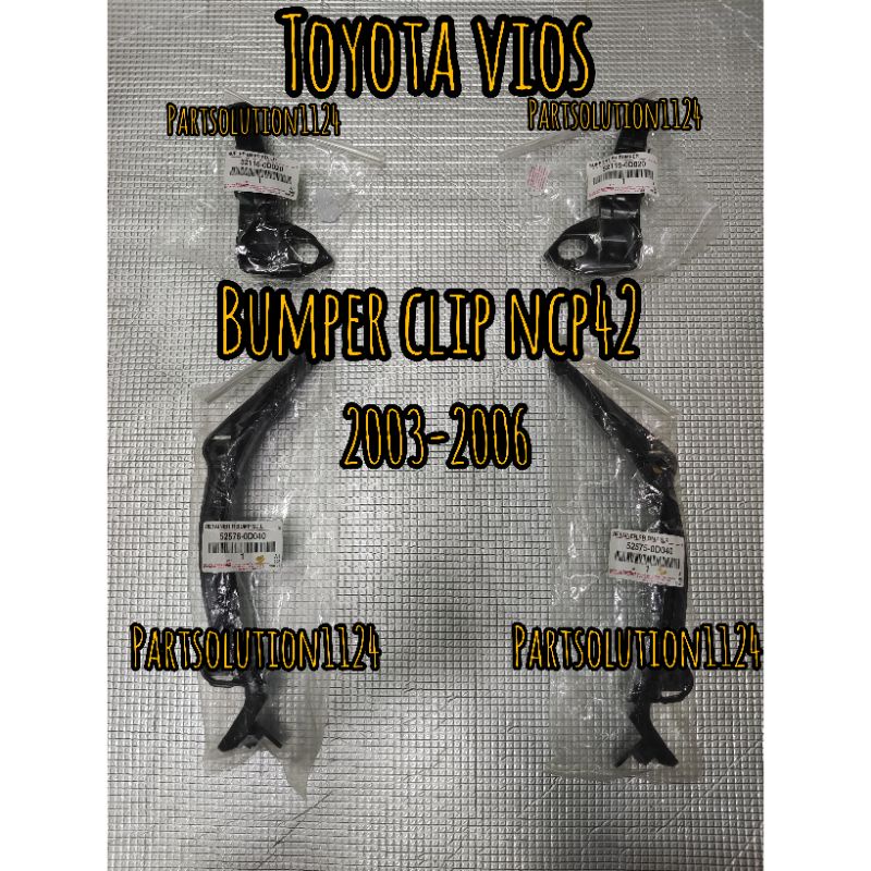 NEW ORIGINAL TOYOTA VIOS NCP42 2003-2006 BUMPER BRACKET (FRONT / REAR ...