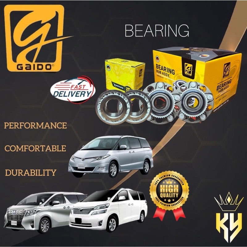 GAIDO REAR BEARING (2WD) TOYOTA ESTIMA ACR50, GSR50, ALPHARD GGH20, VELLFIRE ANH20, AGH30, GGH30 ...