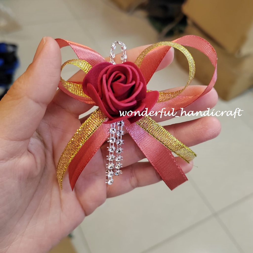 30/50pcs Rozet Majlis Bunga Rewang Simple Bunga Kendarat | Shopee Malaysia