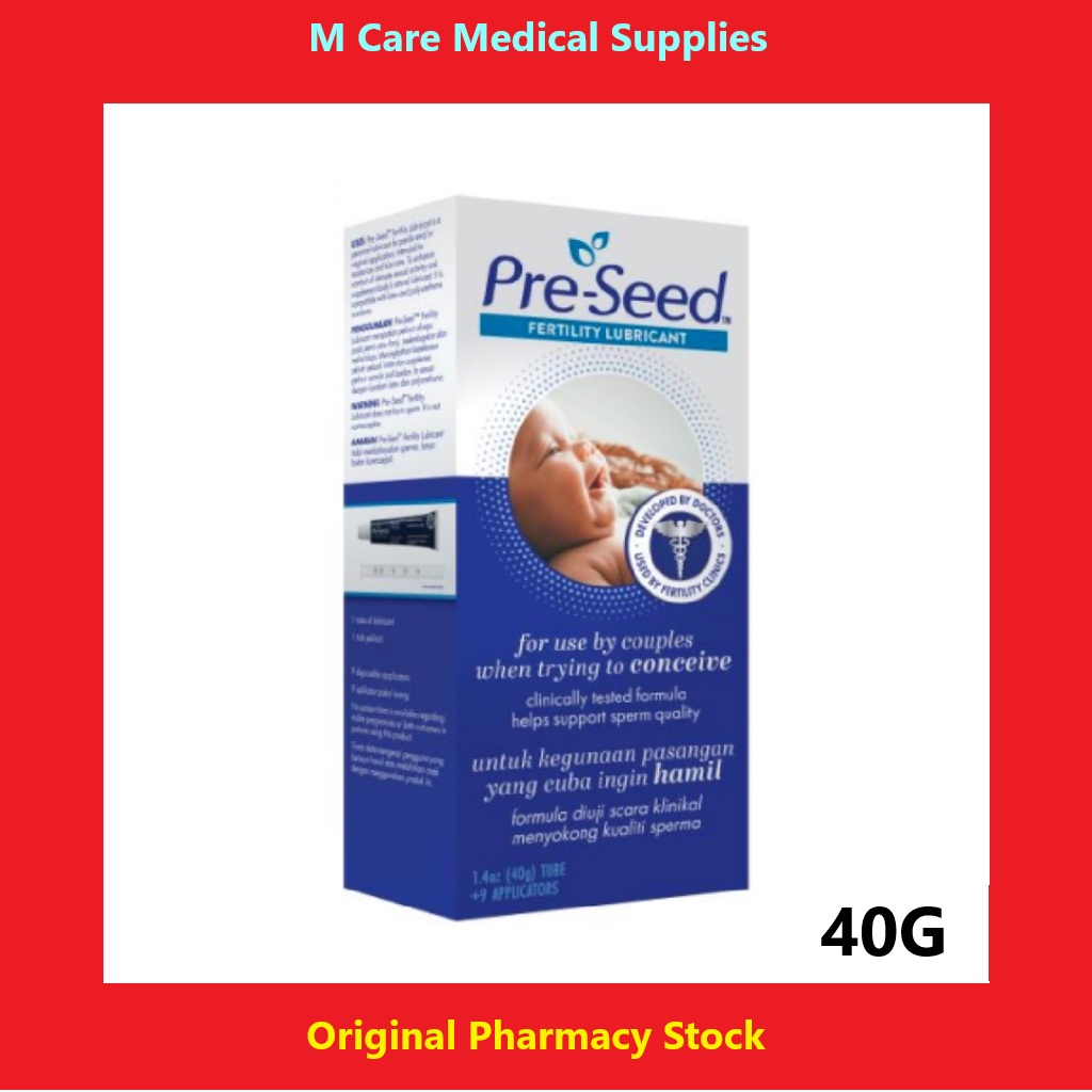 PRE-SEED PRESEED FERTILITY LUBRICANT - 40G TUBE+9 APPLICATORS | Shopee ...