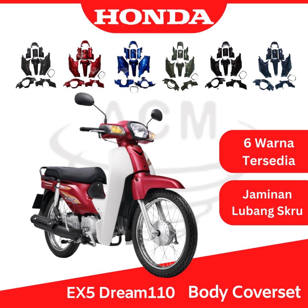 HONDA EX5 Dream 110 Carburetor Full Body Cover Set Color Parts Coverset Kaver Caver Bodyset ...