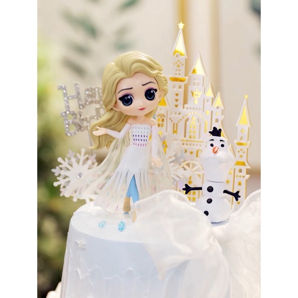 4g elsa anna toy pvc meatal diamond hbd topper | Shopee Malaysia