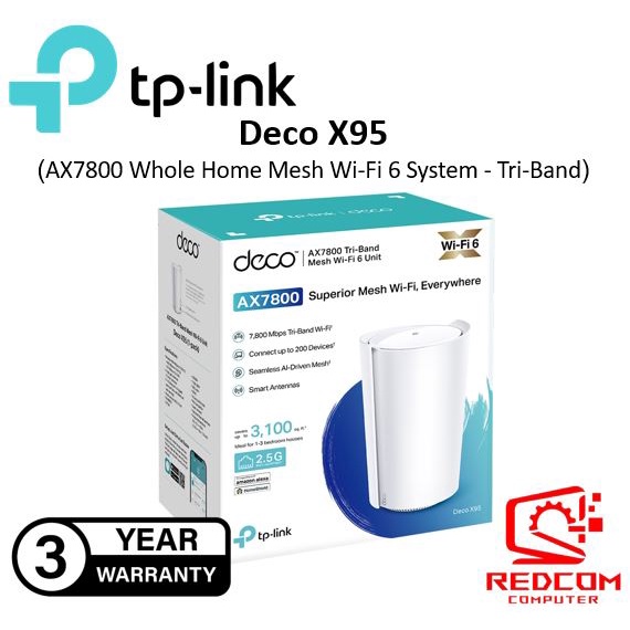 TP-LINK Deco X95 AX7800 Tri-Band Mesh WiFi 6 ROUTER | Shopee Malaysia