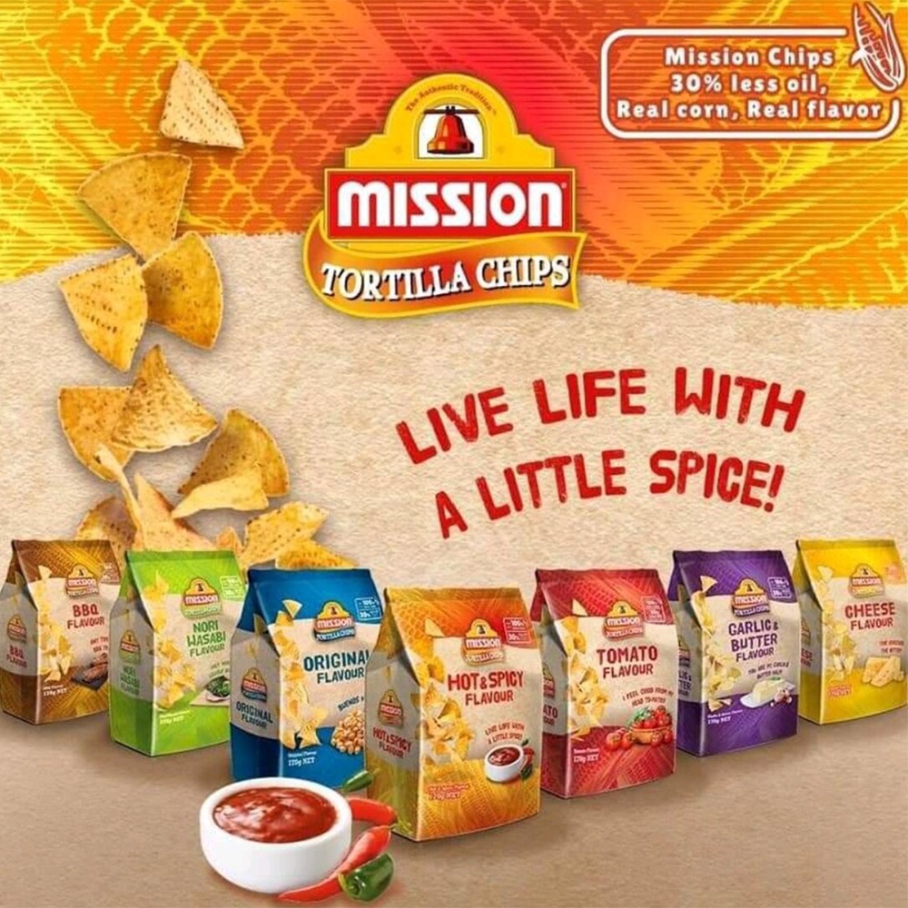 Mission Tortilla Chips 170G - Original / BBQ / Hot & Spicy Nachos Chip ...