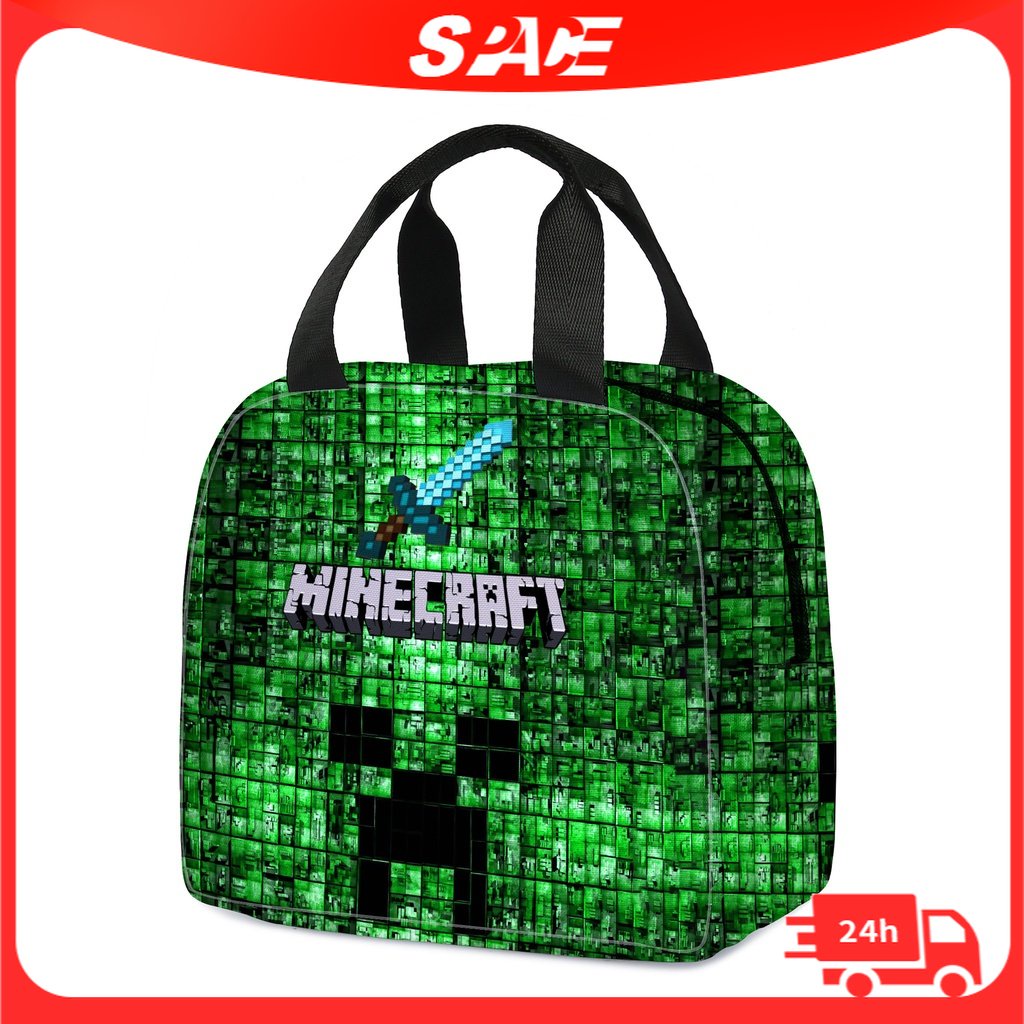 Cute Gift Ready Stock Minecraft Children's Lunch Bag Primary School ...