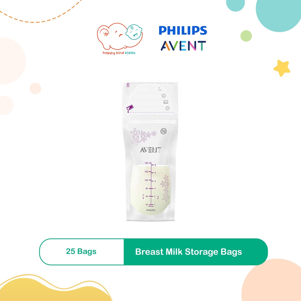 Philips Avent Breast Milk Storage Bags, 6oz / 180mL (25pcs) | Shopee ...