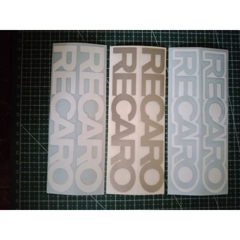 STICKER RECARO(2PCS) CERMIN 3SEGI | Shopee Malaysia