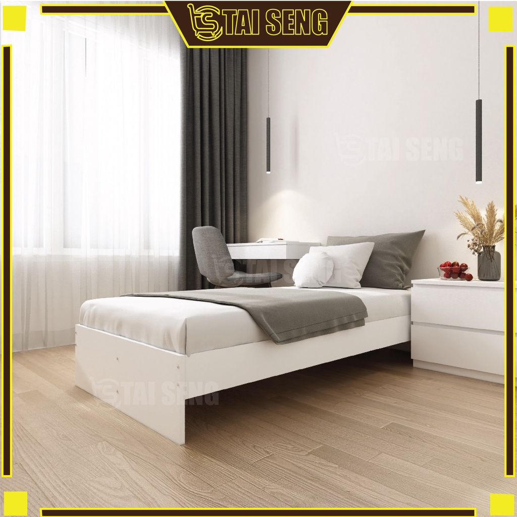 TAI SENG MENO Single Bed Frame Adult Bedframe Homestay Bed Katil Kuat ...